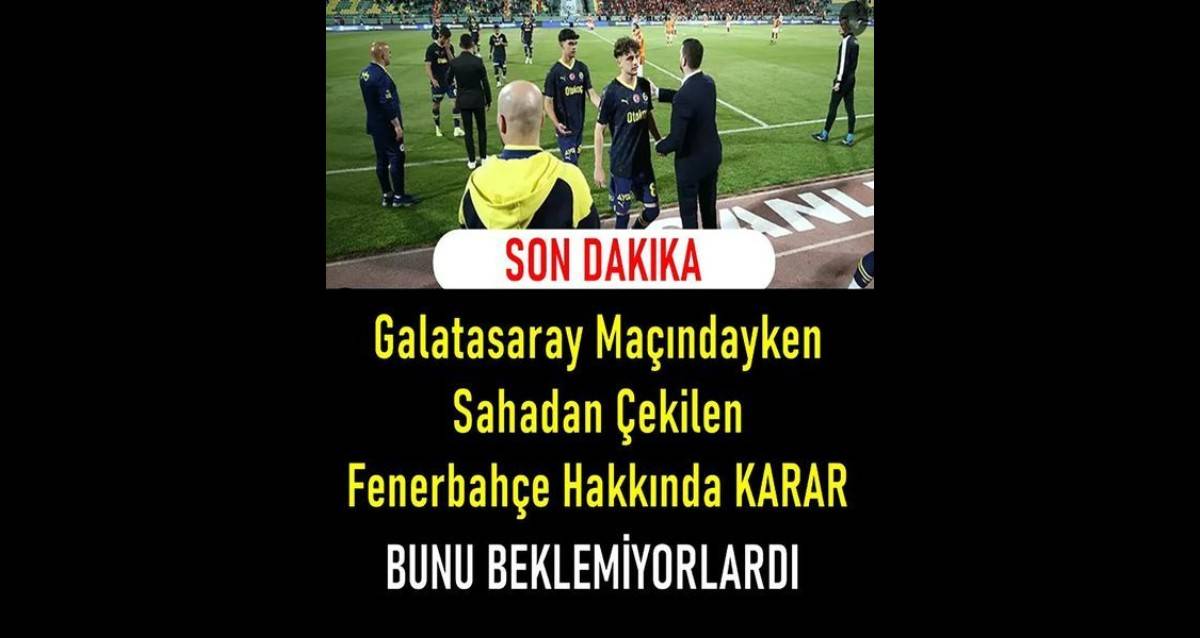 sahadan çekilen Fenerbahçe